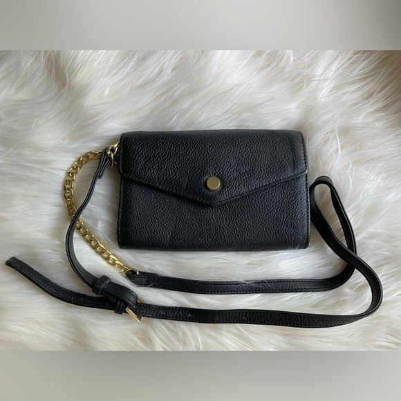 Stella and Max | Bags | Stella And Max Black Leather Crossbody Wallet ...
